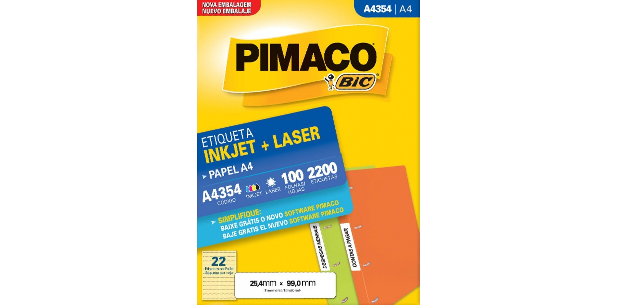 Etiqueta Inkjet + Laser A4